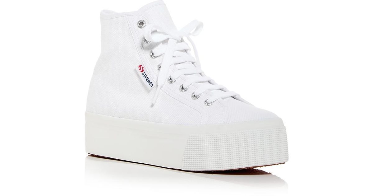 Superga 2708 Platform High Top Sneakers in White | Lyst