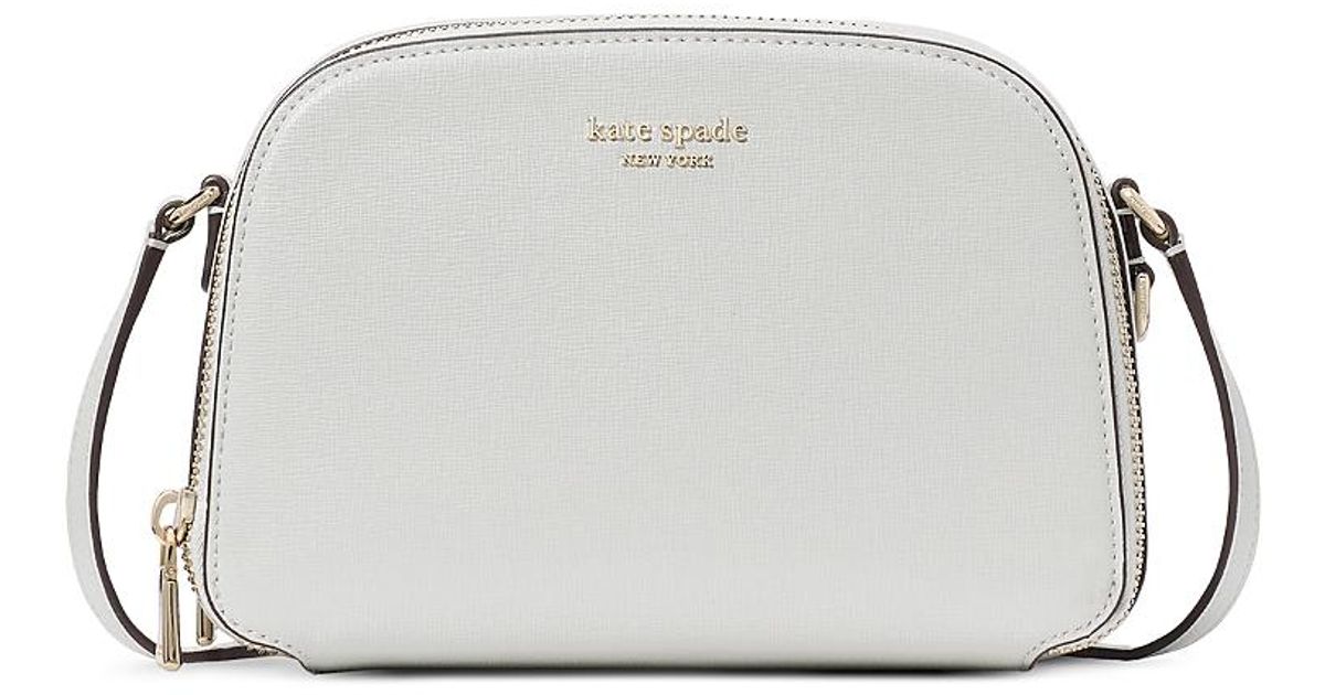 Kate Spade Devin Mini Saffiano Leather Double Zip Dome Crossbody in ...
