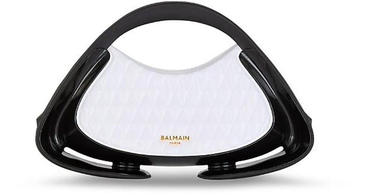 Balmain Two-Tone Quilted Medium Jolie Madame Bag in White | Lyst