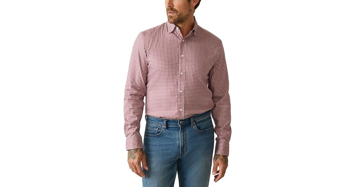 Faherty Movement Button Up Shirt in Red for Men | Lyst