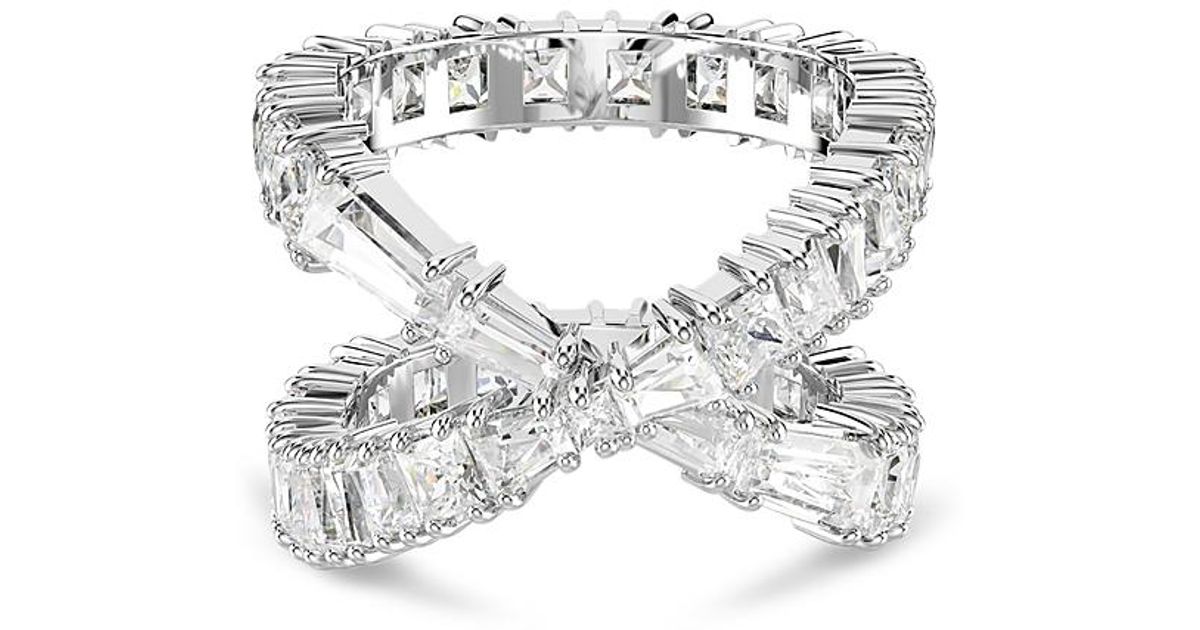 Swarovski Hyperbola Infinity Ring in White | Lyst