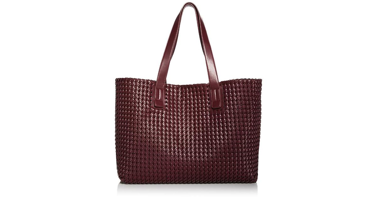 Aqua Woven Tote in Red | Lyst