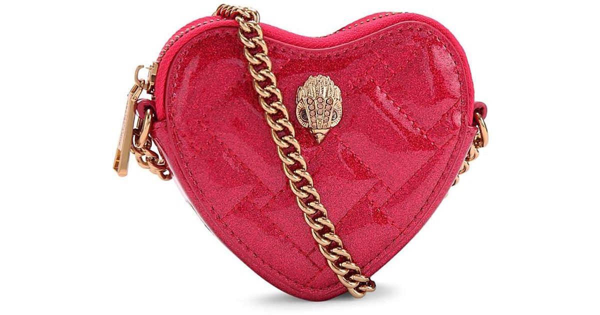 Kurt Geiger Micro Heart Crossbody in Red | Lyst