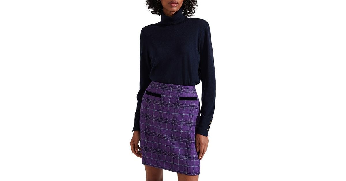 Hobbs Ruthie Wool Pencil Skirt in Blue | Lyst UK