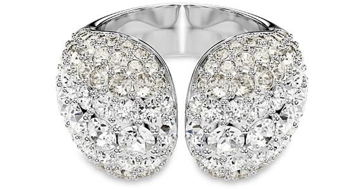 Swarovski Sublima Crystal Pave Open Cocktail Ring in White | Lyst