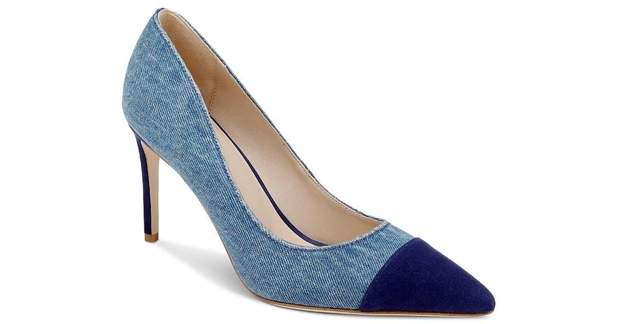 L'Agence Kendelle Pointed Pumps in Blue | Lyst