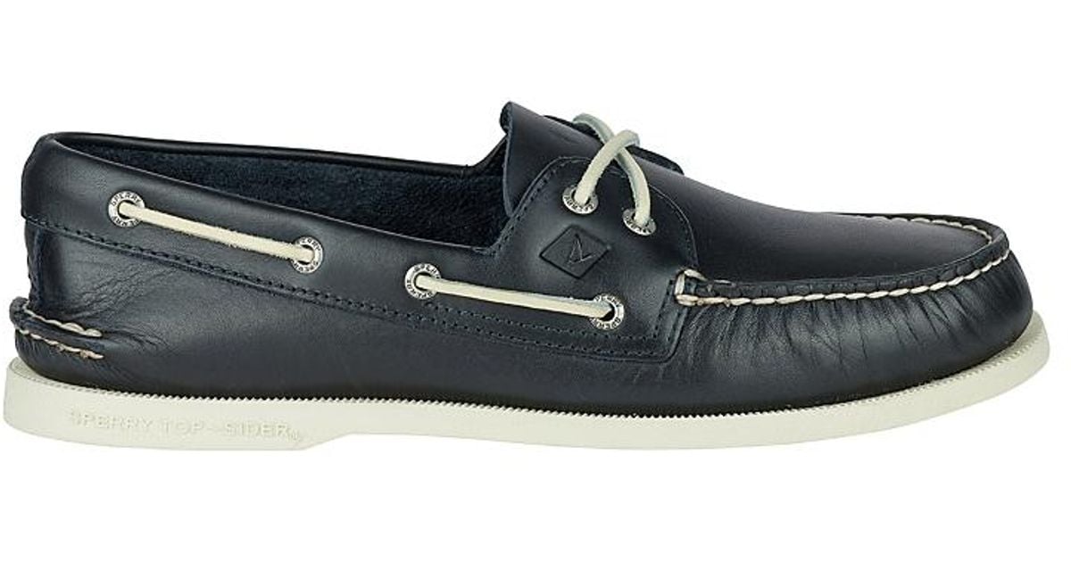 Sperry Top-Sider Two Eye Leather Boat Shoe in Blue for Men | Lyst
