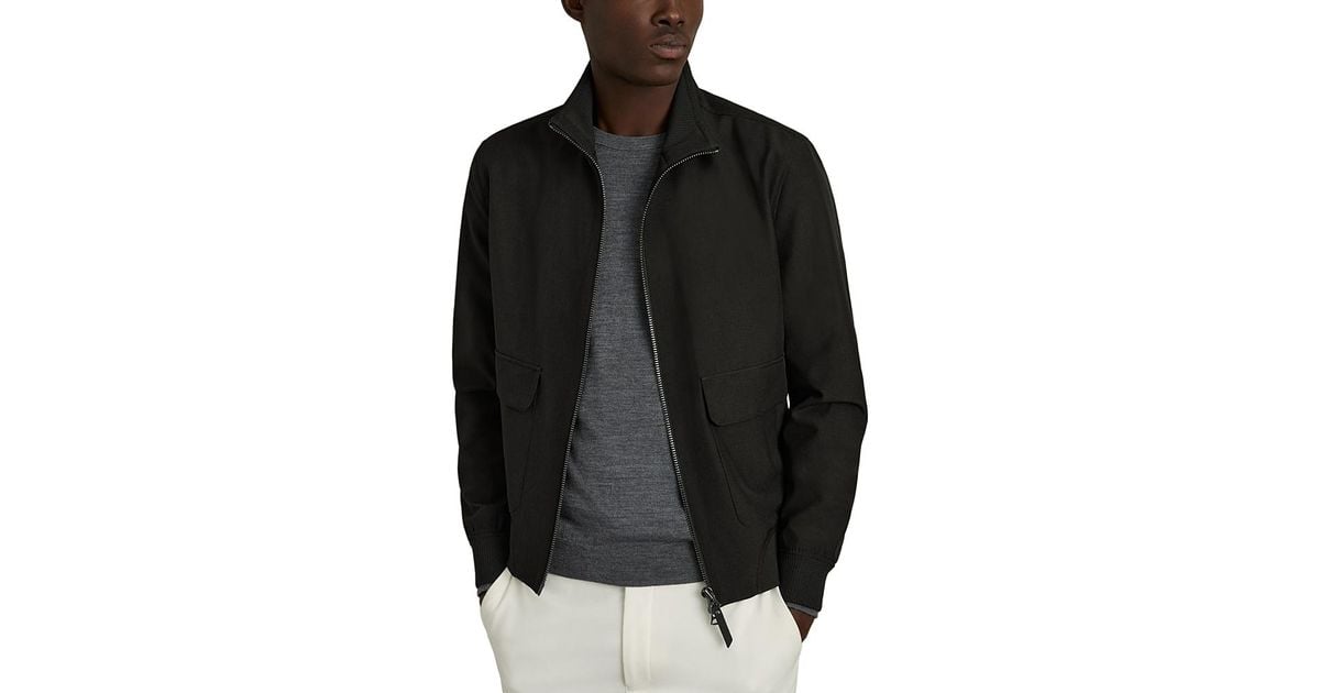 Reiss Rufus Zip Through Funnel Neck Jacket in Black for Men | Lyst