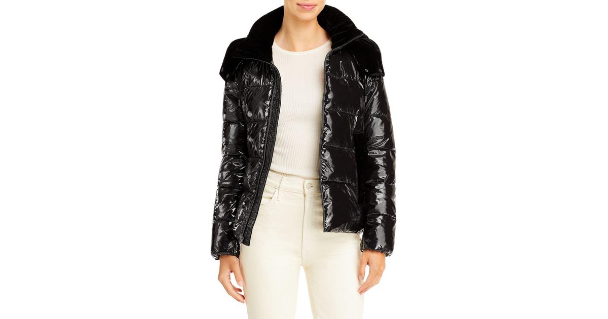 T Tahari Synthetic Lindsay Short Puffer Jacket in Black - Lyst