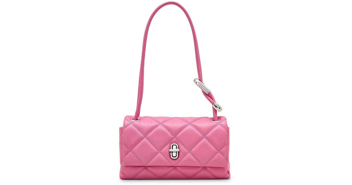 Marc Jacobs The Quilted Mini Dual Shoulder Bag in Pink | Lyst