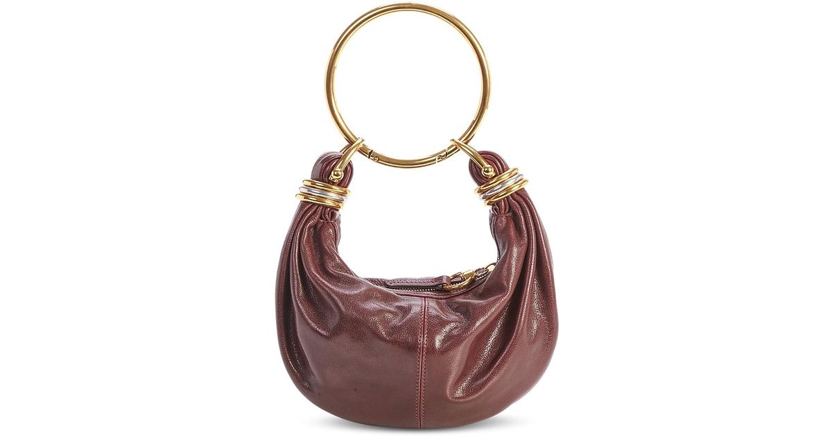 Chloé Mini Leather Bracelet Hobo Bag in Brown | Lyst