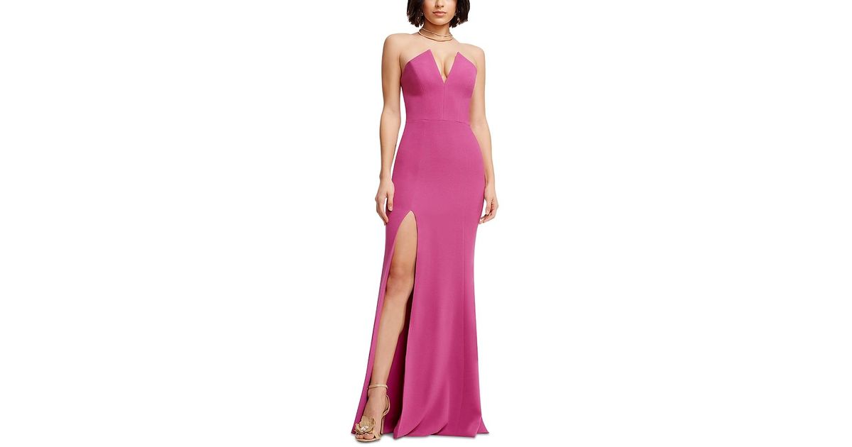 Dress the Population Fernanda V Wire Bodycon Gown in Pink | Lyst UK