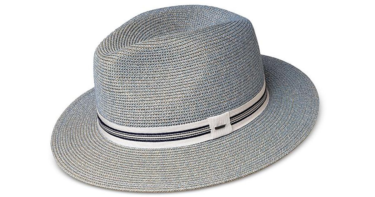 Bailey Hester Straw Braid Hat in Gray for Men | Lyst