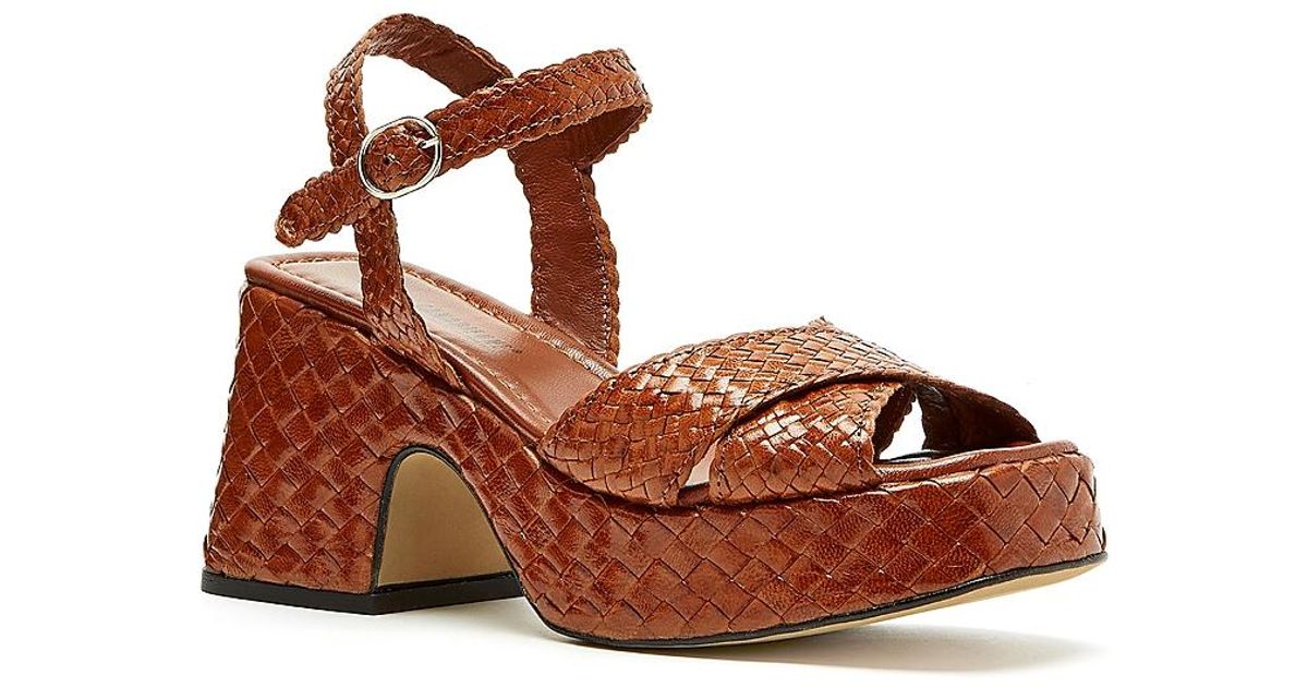 La Canadienne Pico Platform Sandals in Brown | Lyst