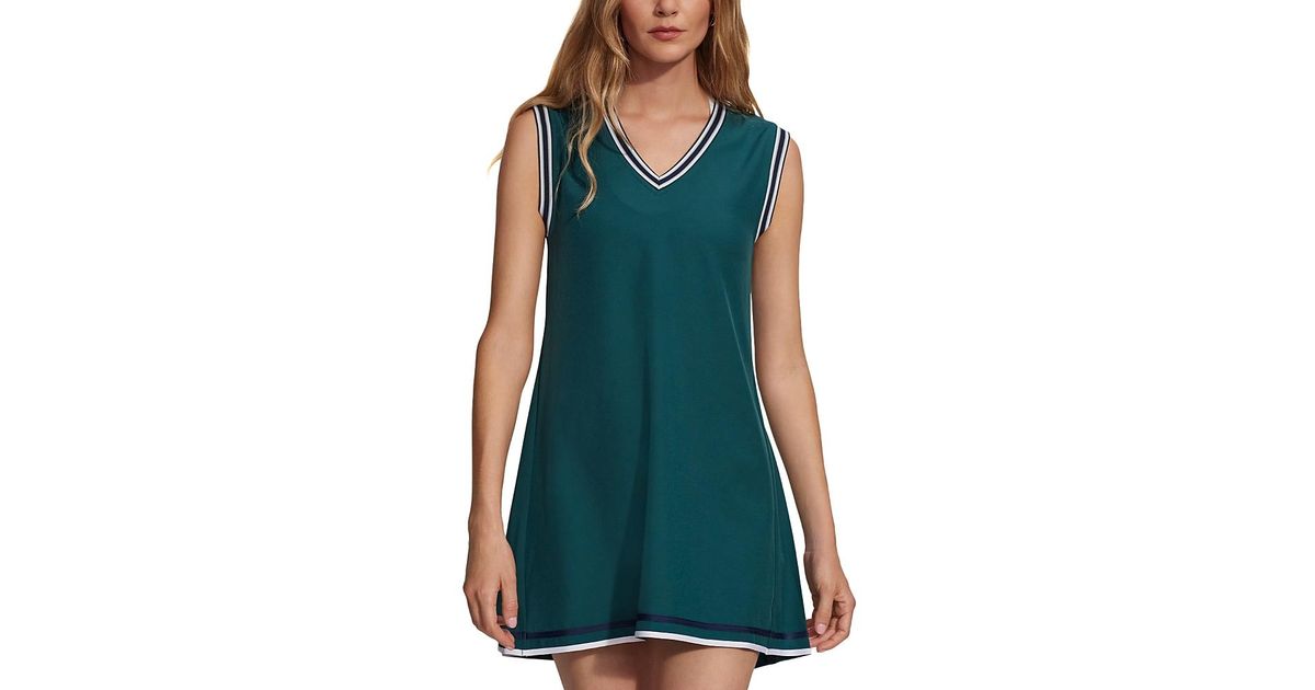 Varley Amanda Court Dress in Green | Lyst