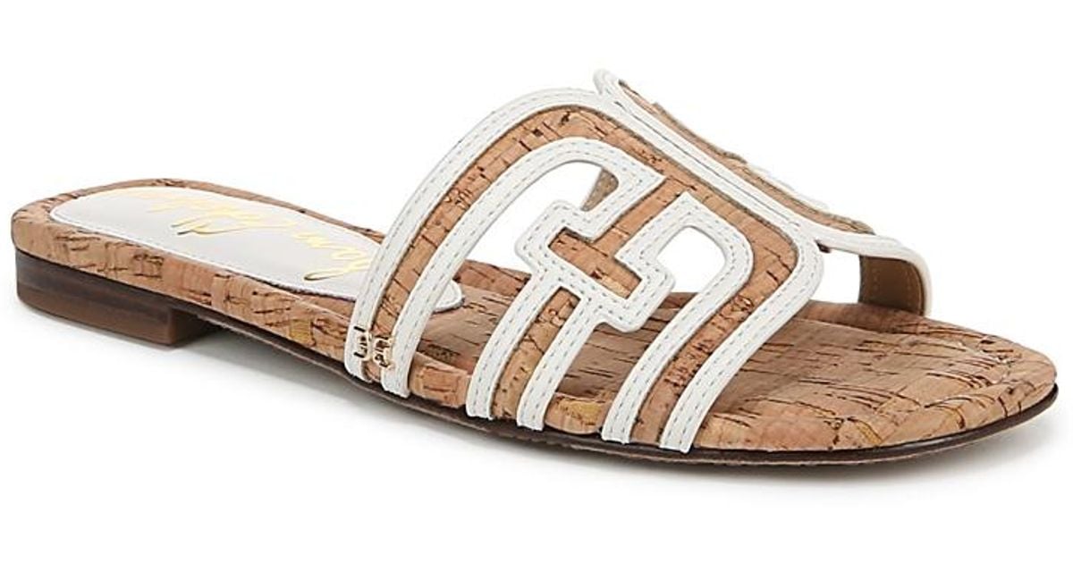 Sam Edelman Bay Multi Slide Sandals in Natural | Lyst