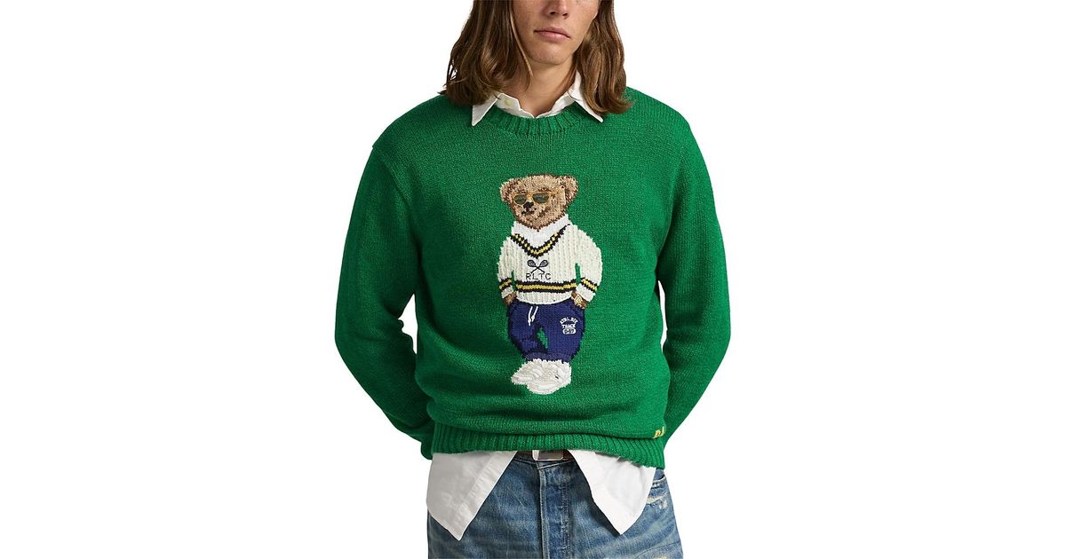 Polo Ralph Lauren Polo Bear Sweater in Green for Men | Lyst