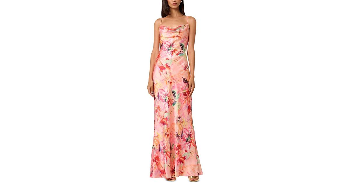 Liv Foster Adeline Sateen Gown in Red | Lyst