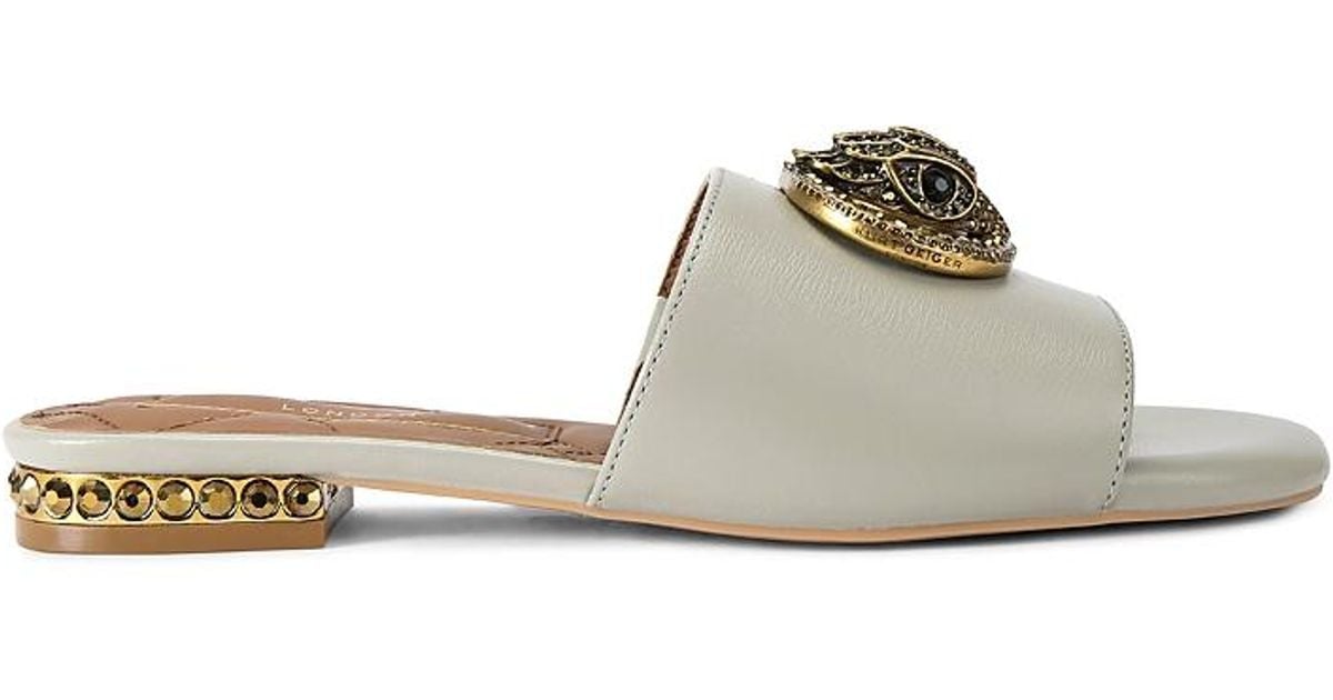 Kurt Geiger Chelsea Slide Sandals In Natural Lyst