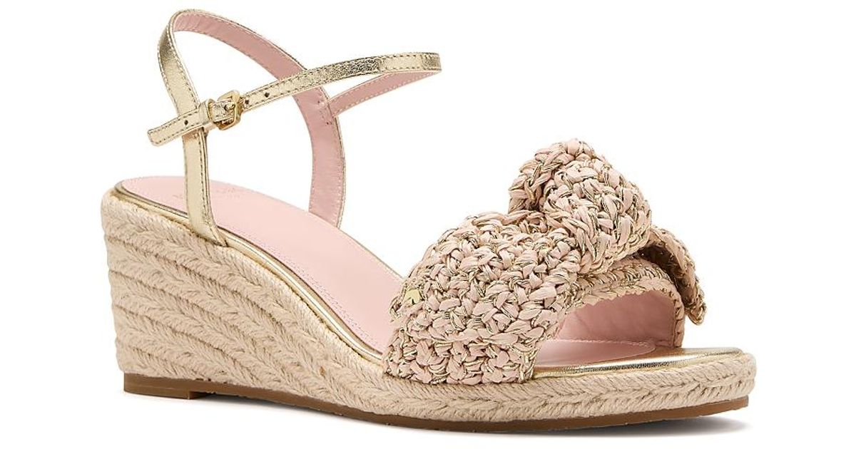 Kate Spade Leandra Espadrille Wedge Sandals in Natural | Lyst