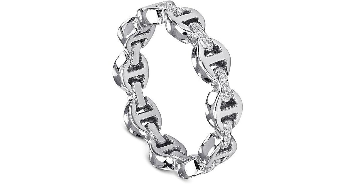 Hoorsenbuhs 18K Heritage Diamond Micro Dame Iii Ring in White | Lyst