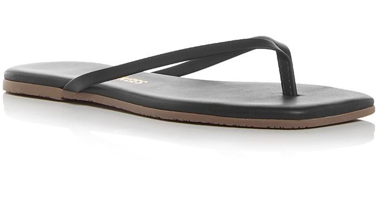 TKEES Lily Square Toe Flip Flops in White | Lyst UK
