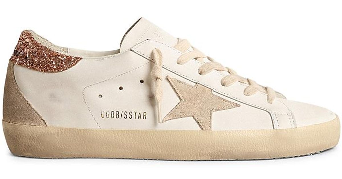 Golden Goose Super-Star Low Top Sneakers in Natural | Lyst UK