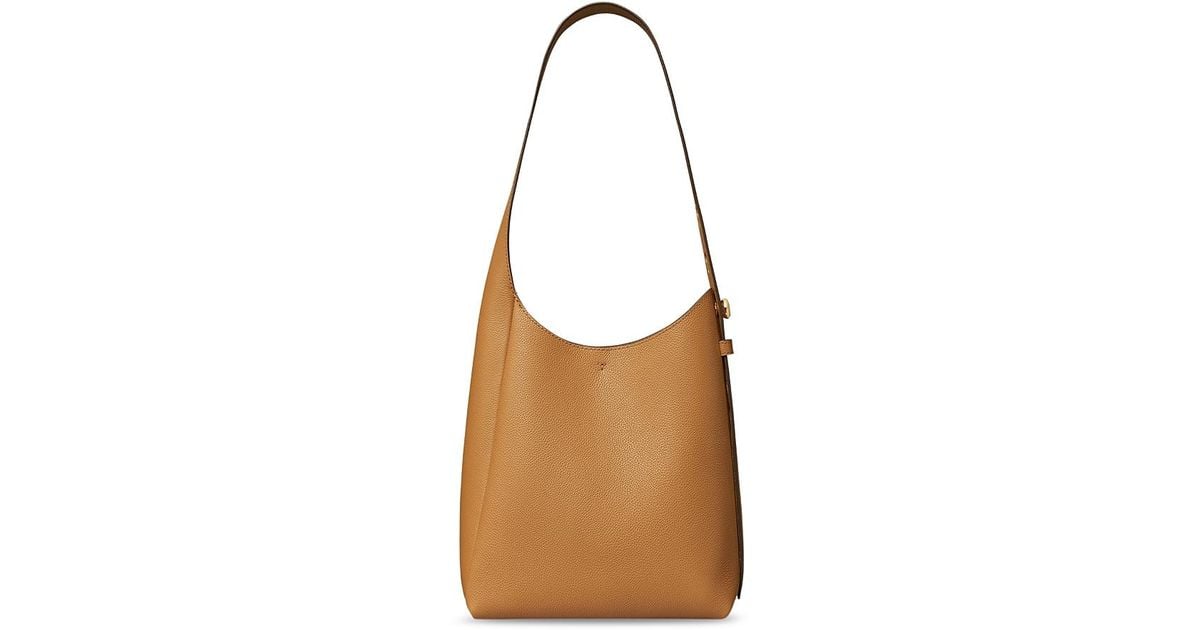 Tory Burch Romy Leather Hobo Bag in Brown | Lyst