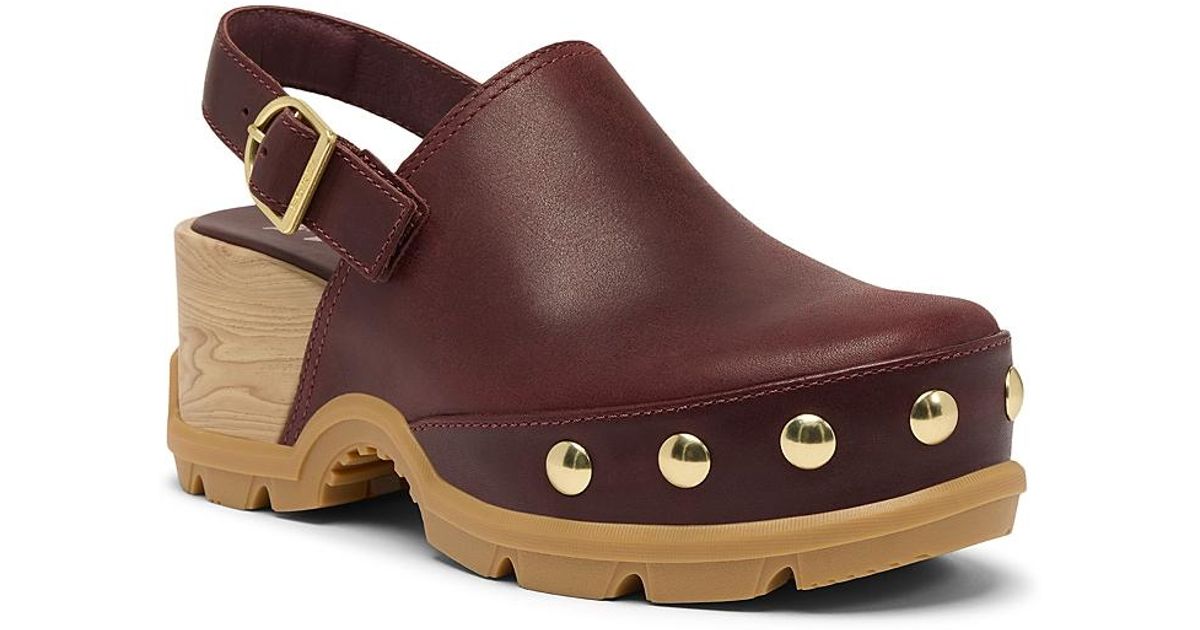 Sorel Roam'N Clog Rvt Studded Clogs in Brown | Lyst