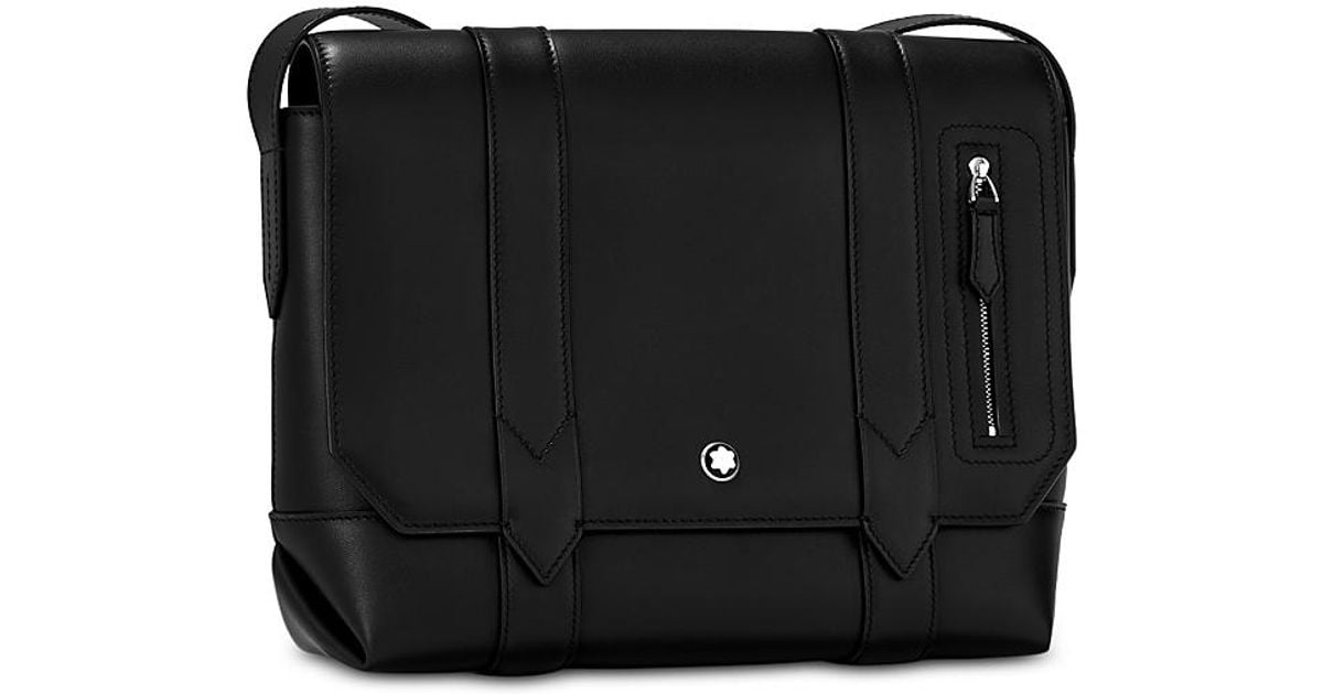 Montblanc Mst Selection Mini Soft Leather Messenger Bag in Black for ...