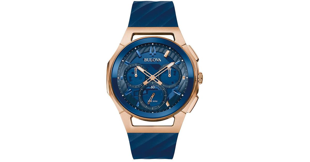 Bulova Marc Anthony Luxury Curv Chronograph, 44Mm in Blue for Men | Lyst UK