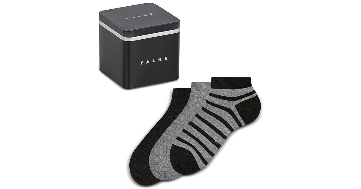 FALKE Happy Ankle Socks, 3 Pack in Black for Men | Lyst UK
