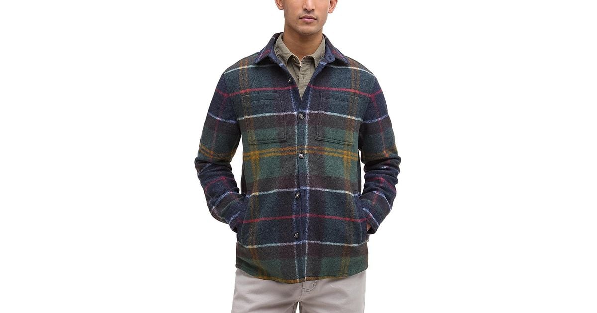 Barbour Chapter Tailored Relaxed Fit Overshirt in Blue for Men | Lyst