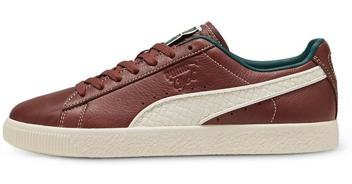 PUMA Clyde Palais Artisan Sneakers in Brown | Lyst