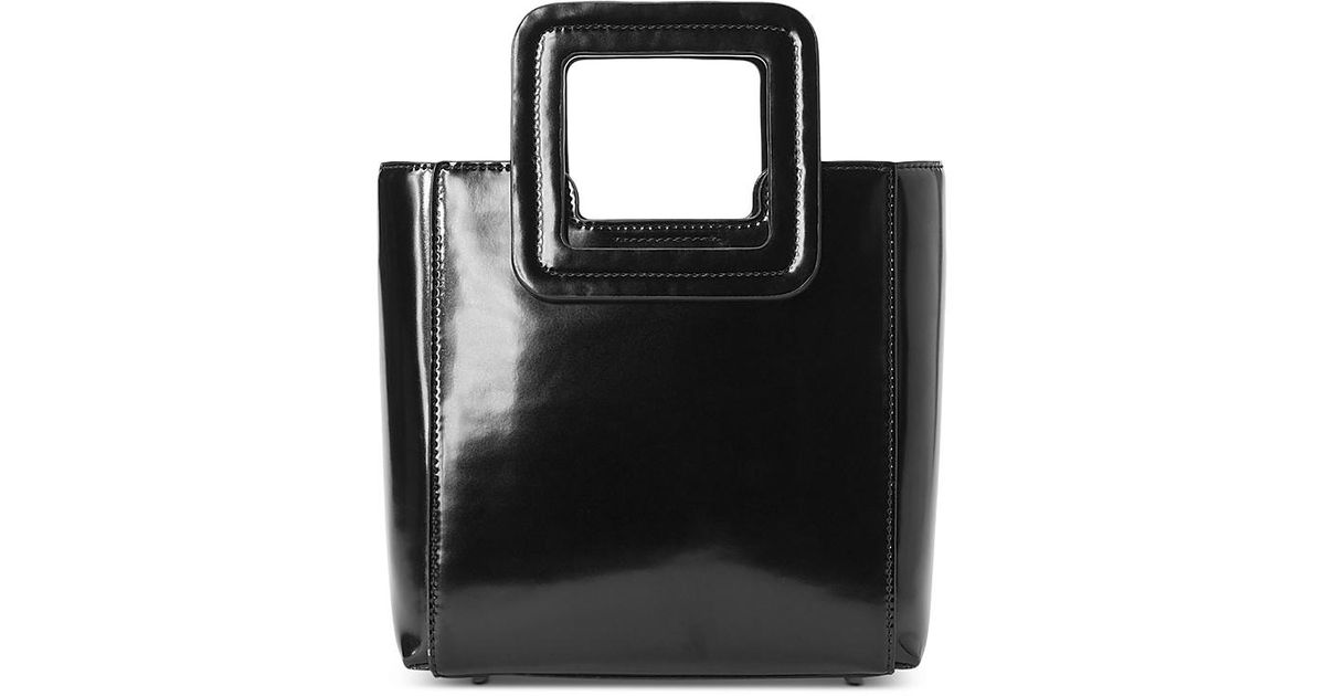 STAUD Mini Shirley Leather Bag in Black | Lyst