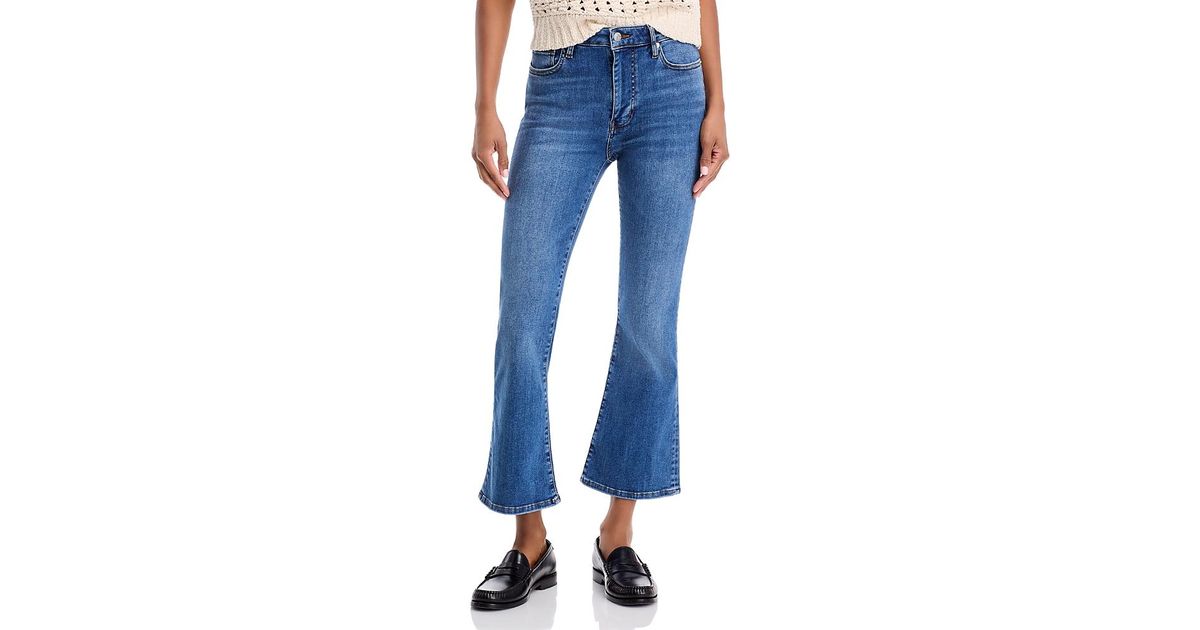 FRAME Le Crop Mini High Rise Bootcut Jeans in Blue | Lyst