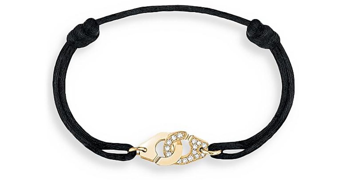 Dinh Van 18K Menottes R10 Diamond Intertwined Handcuff Charm Adjustable ...