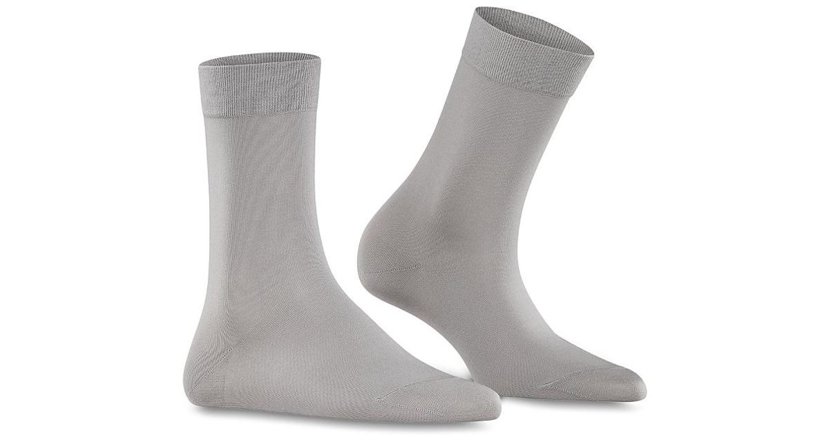 FALKE Cotton Touch Crew Socks in Grey | Lyst UK