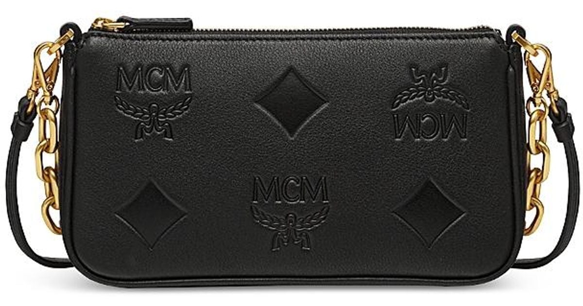 MCM Aren Chain Crossbody in Black | Lyst