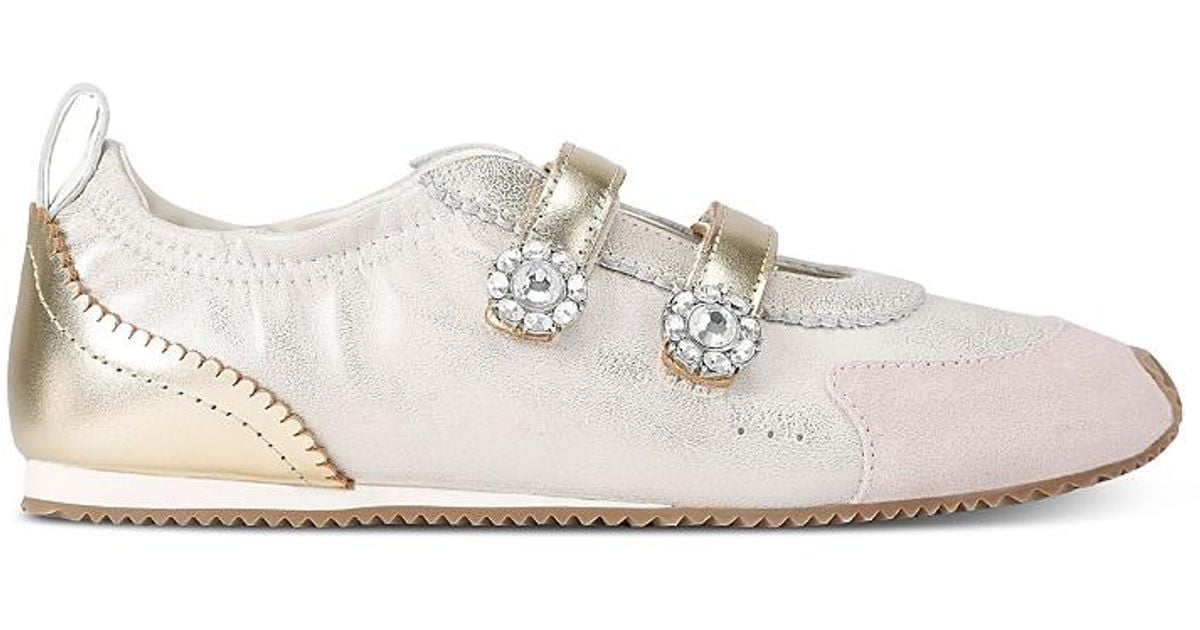 Kurt Geiger Islington Mary Jane Flats in White | Lyst