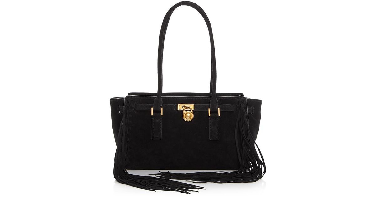 Michael Kors Hamilton Moderne Small East/West Shoulder Tote in Black | Lyst