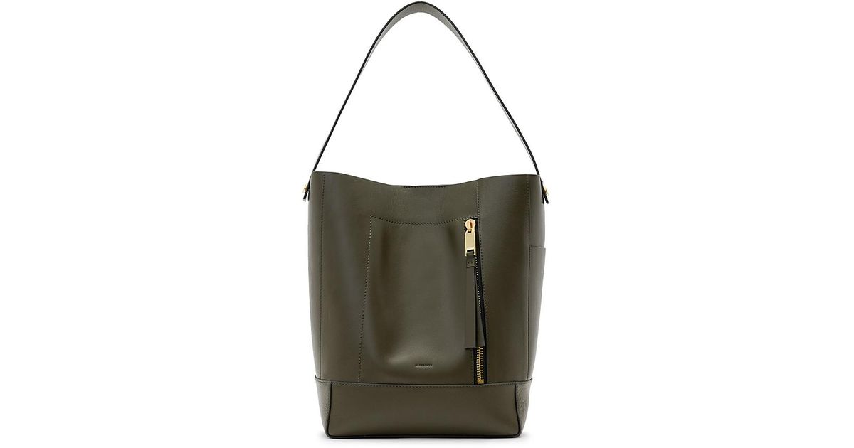 AllSaints Alba Hobo Bag in Green | Lyst