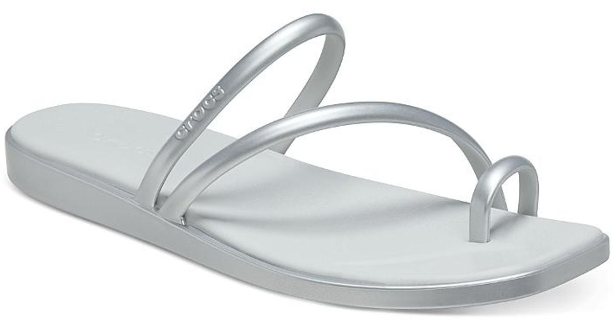 Crocs™ Miami Toe Ring Sandals in White | Lyst