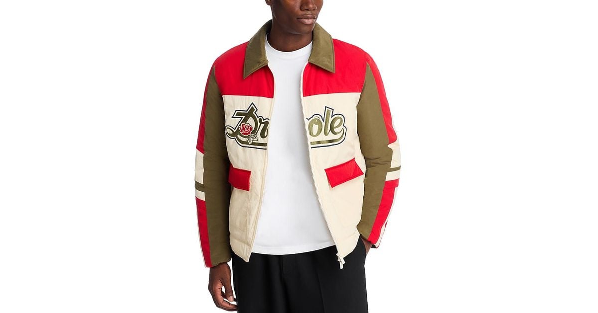 Drole de Monsieur La Veste Logo Racing Jacket in Red for Men | Lyst