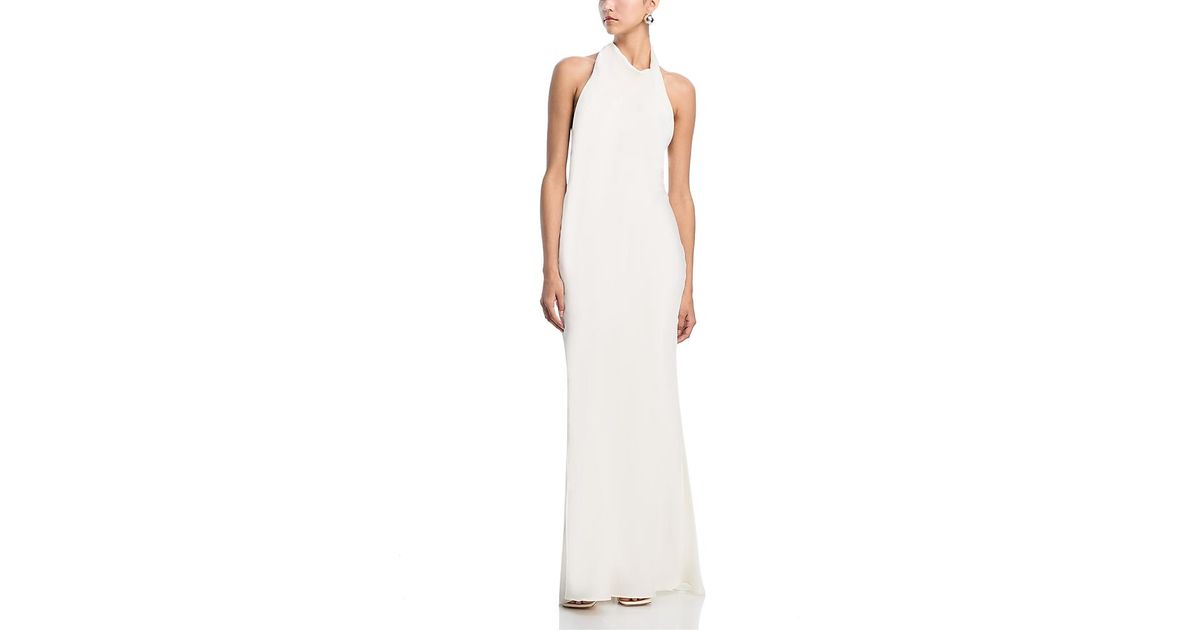 Jonathan Simkhai Reannon Draped Gown in White | Lyst UK