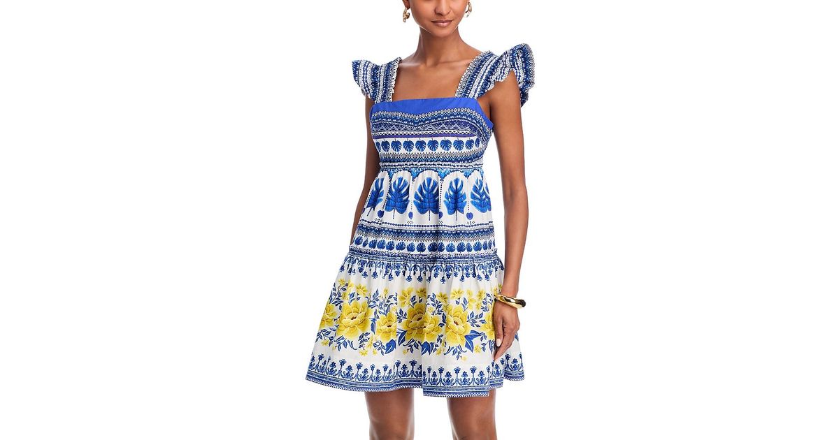 FARM Rio Zuli Mini Dress in Blue | Lyst