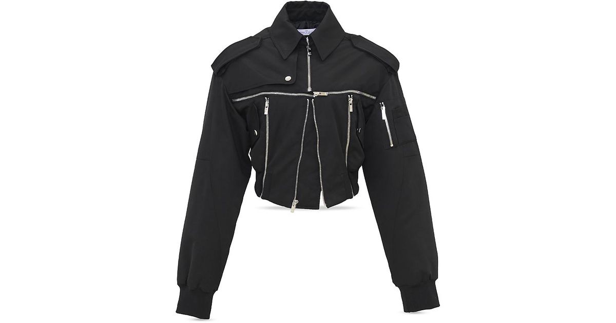 ROKH Broken Harrington Jacket in Black | Lyst