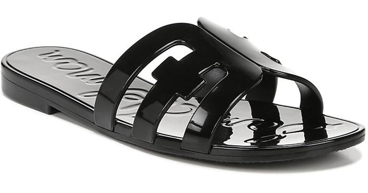 Sam Edelman Bay Jelly Slide Sandals in Black | Lyst UK
