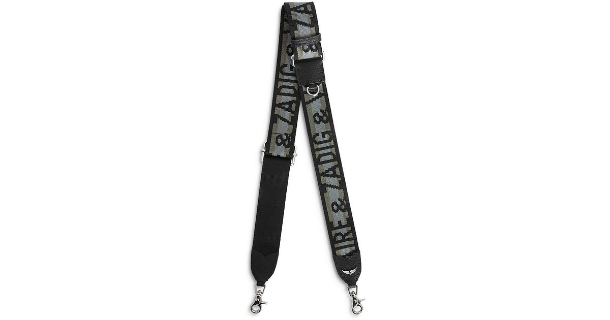 Zadig & Voltaire Logo Bag Strap in Black | Lyst