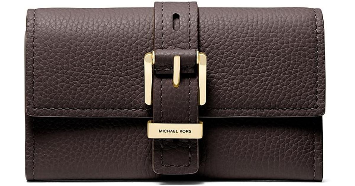 Michael Kors Nolita Medium Flap Trifold Wallet in Grey | Lyst UK